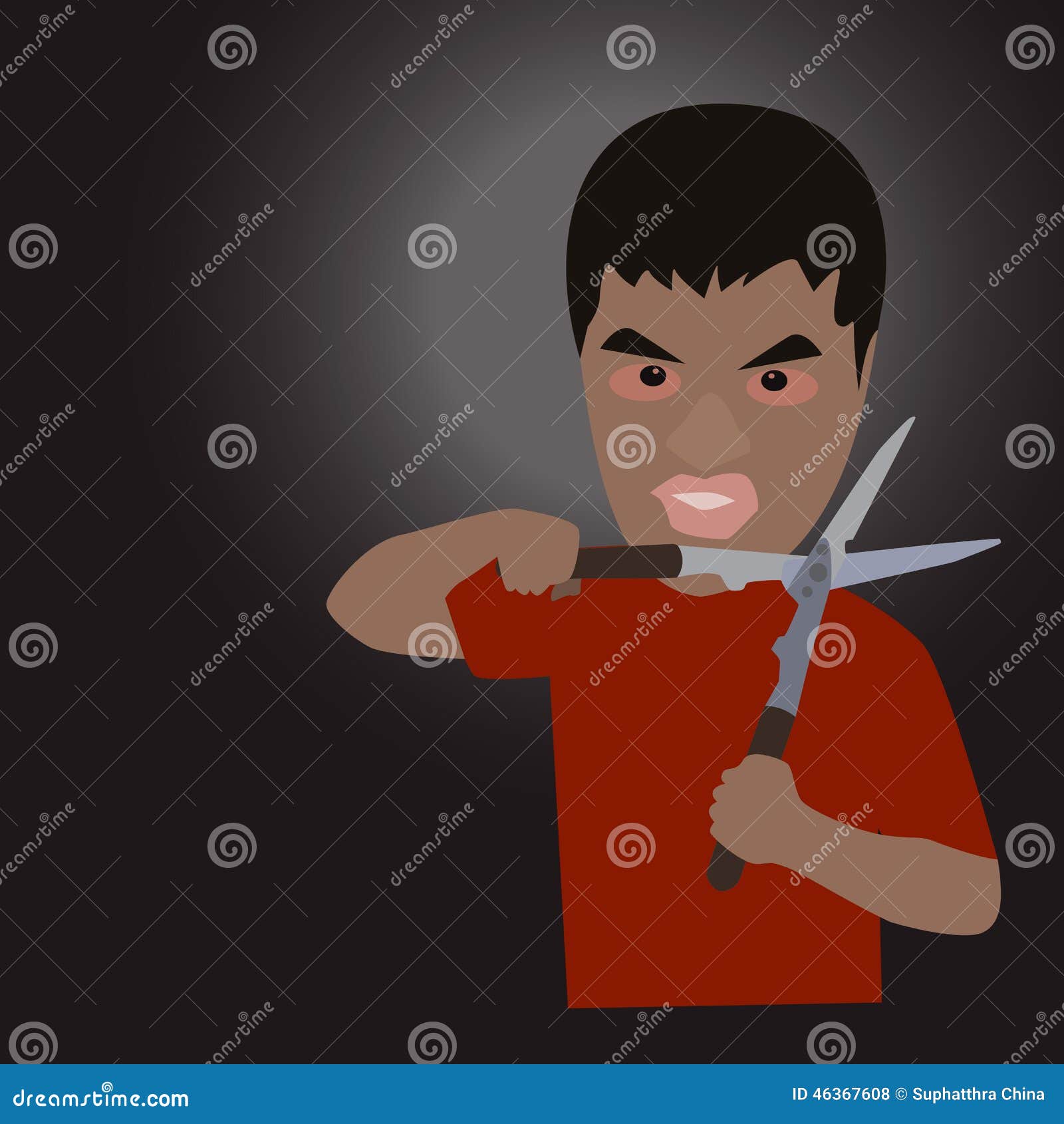Angry Scissors Cartoon Stock Illustration | CartoonDealer.com #49122109