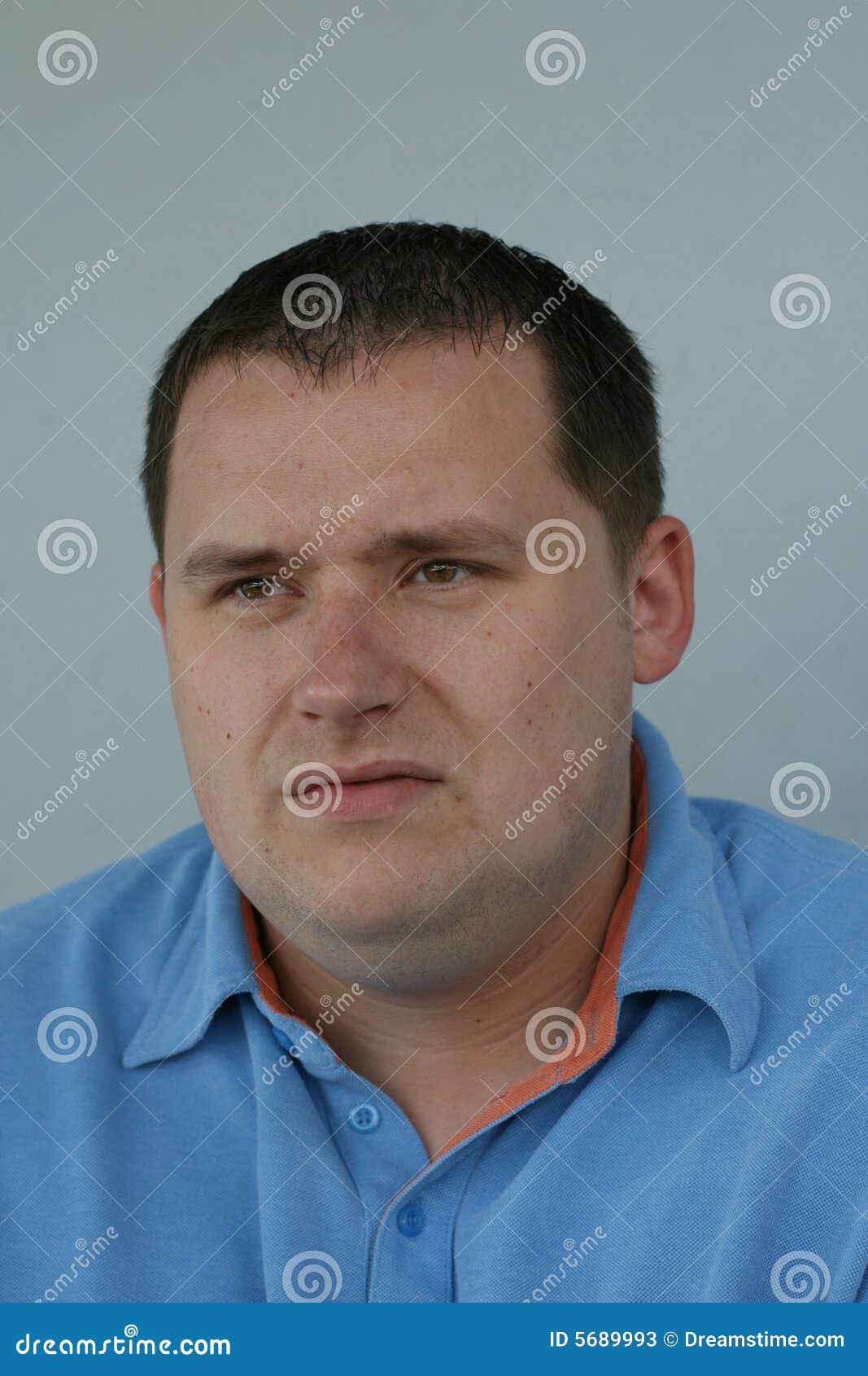 Man / Scornful Face stock image. Image of shirt, depriciating - 5689993