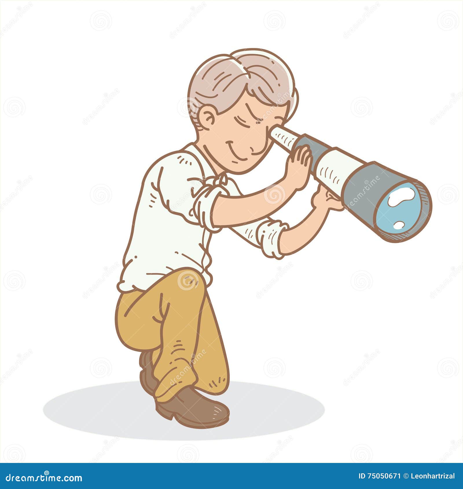 Man scouting using scope stock vector. Illustration of work - 75050671