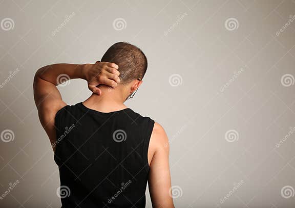 Man Scratching Back of Head Stock Image - Image of think, problem: 18730913