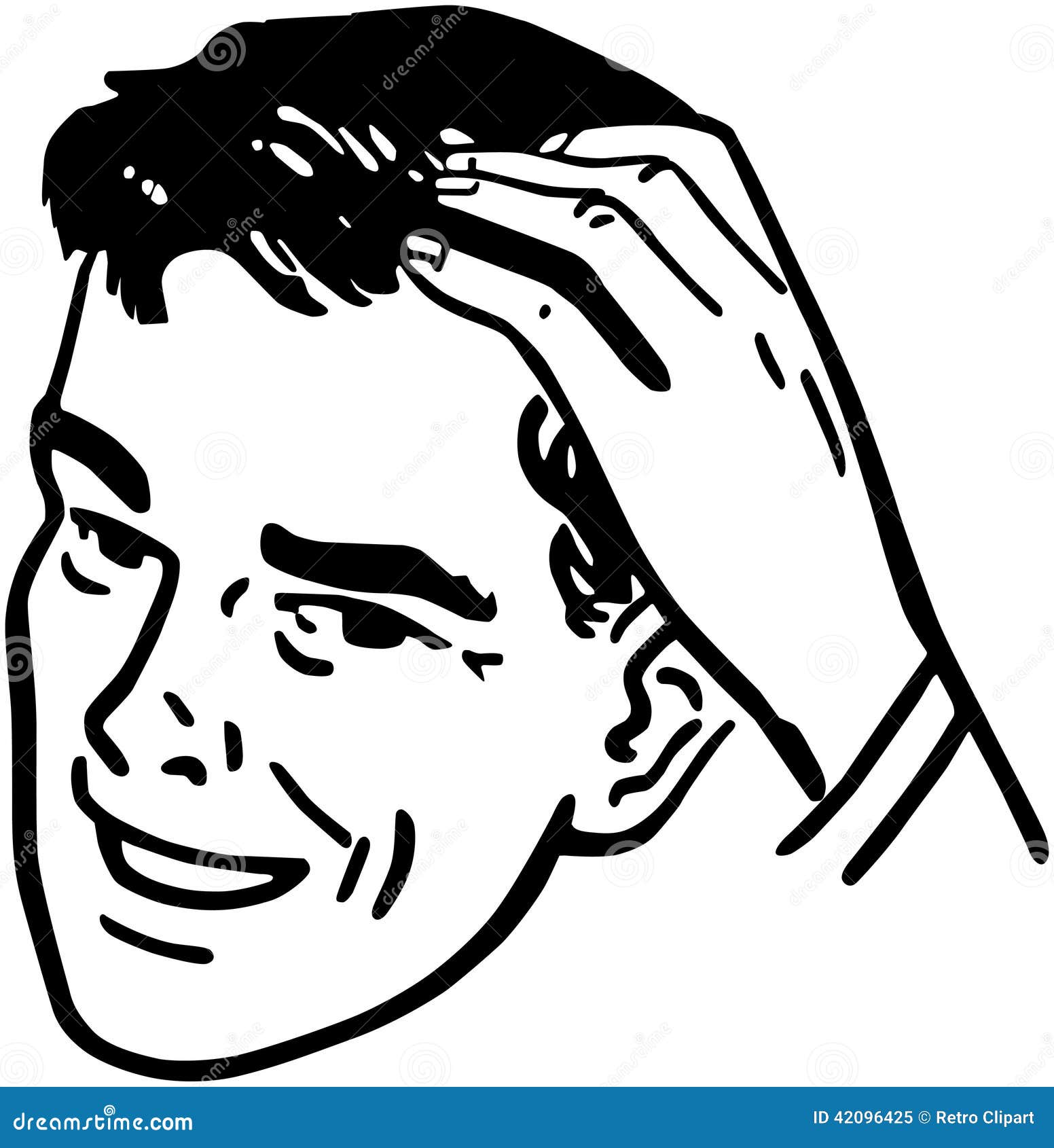 Man Scratching Head stock vector. Illustration of clip - 42096425