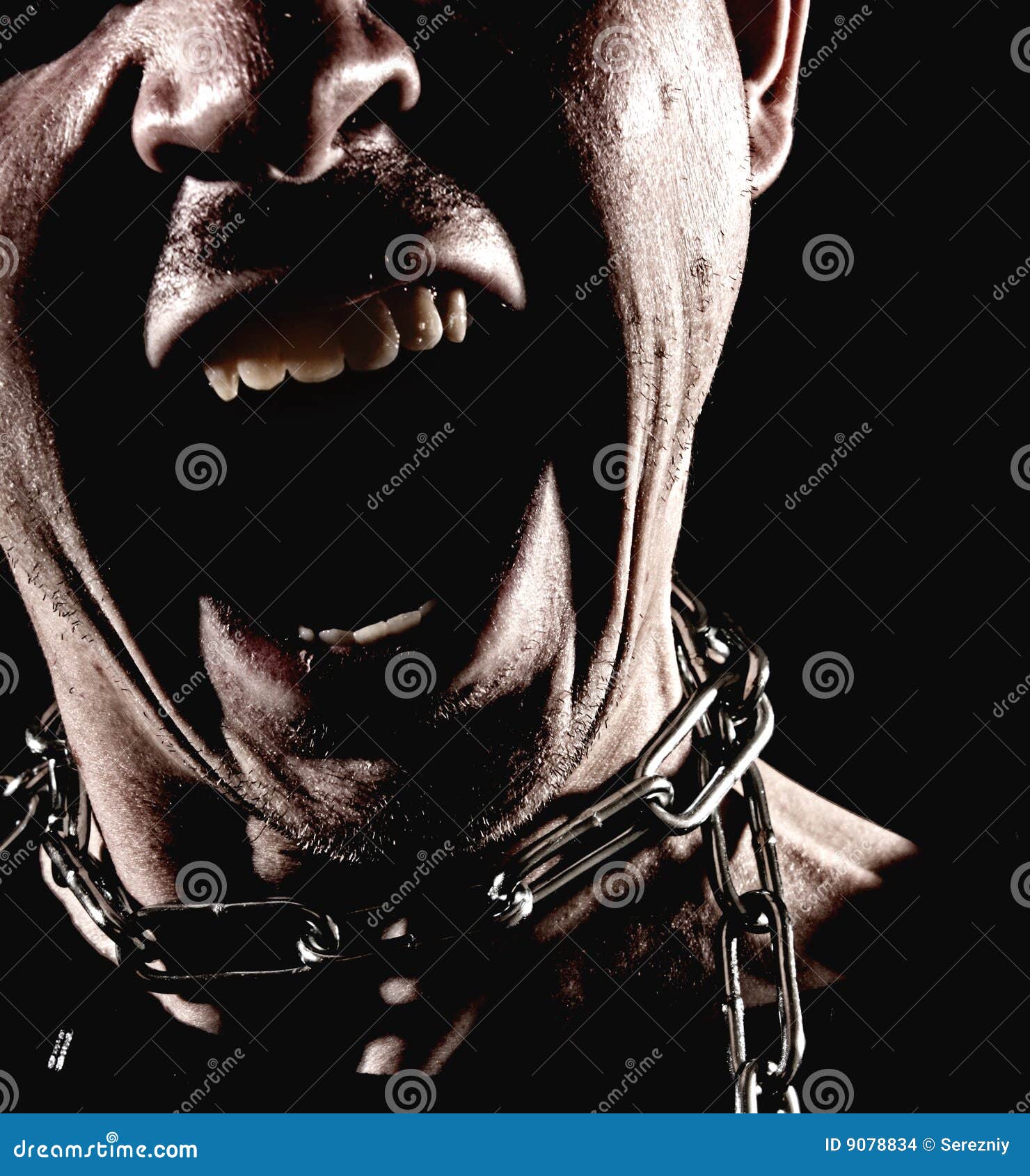 Man screaming stock photo. Image of dramatic, chain, male - 9078834