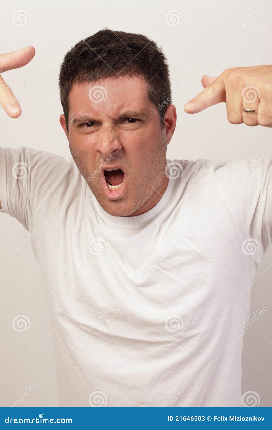 Man Screaming at the Camera Stock Image - Image of caucasian ...