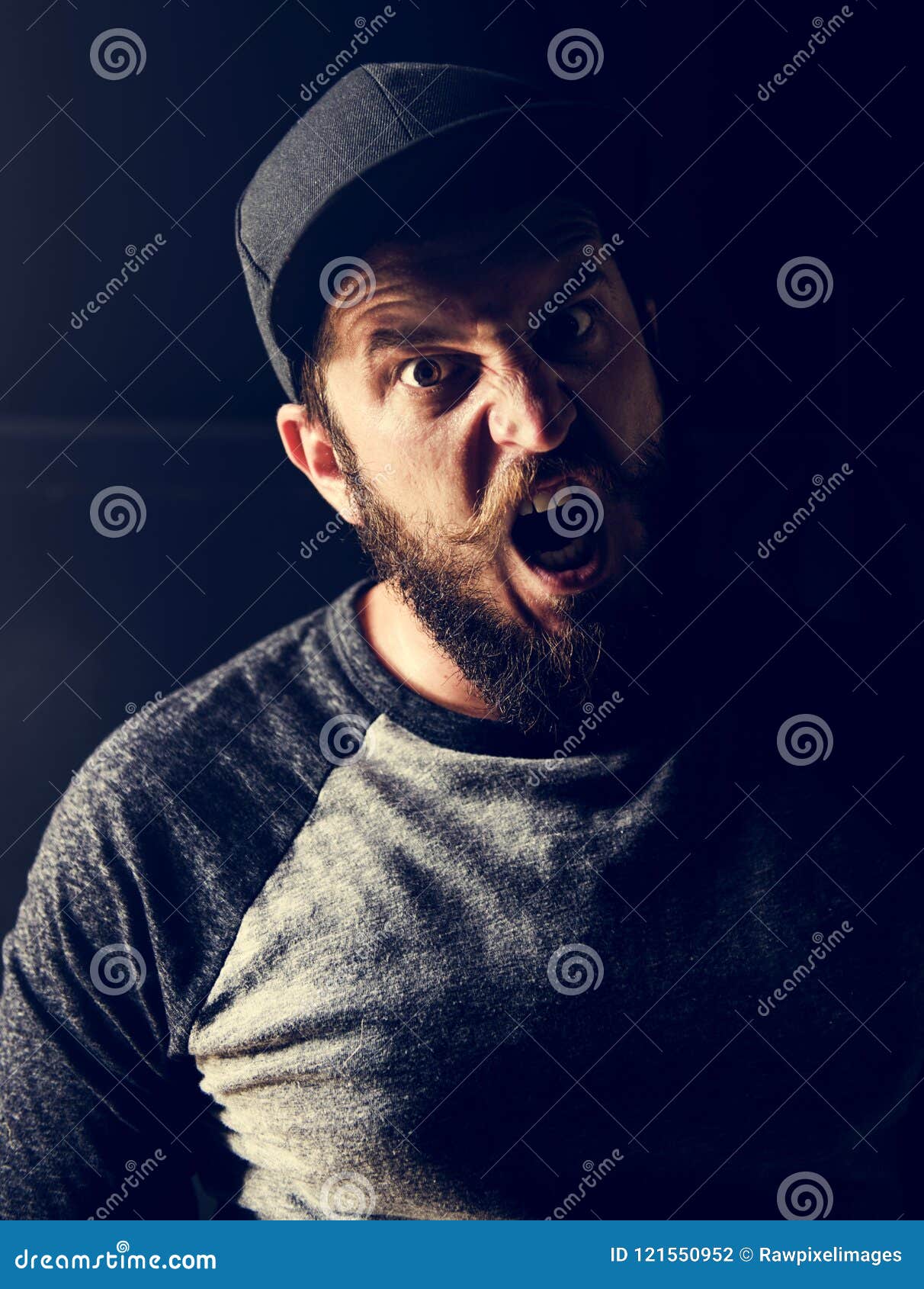 A Man with Screaming Face Expression Stock Photo - Image of caucasian ...