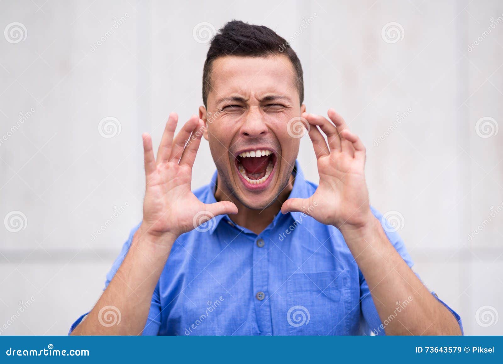 Man screaming stock image. Image of shouting, attractive - 73643579