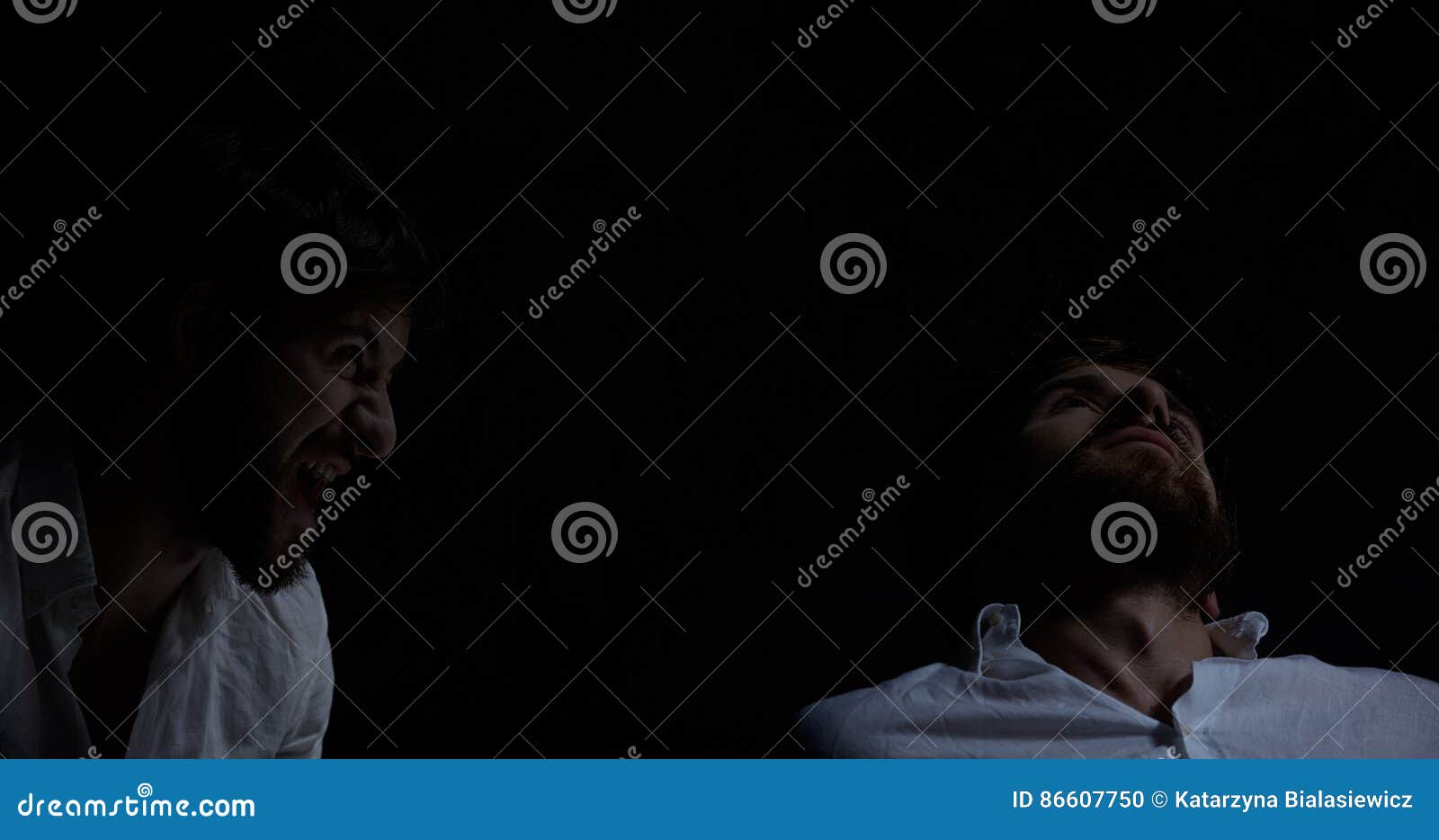 Man Screaming and Lying Half-conscious Stock Photo - Image of ...
