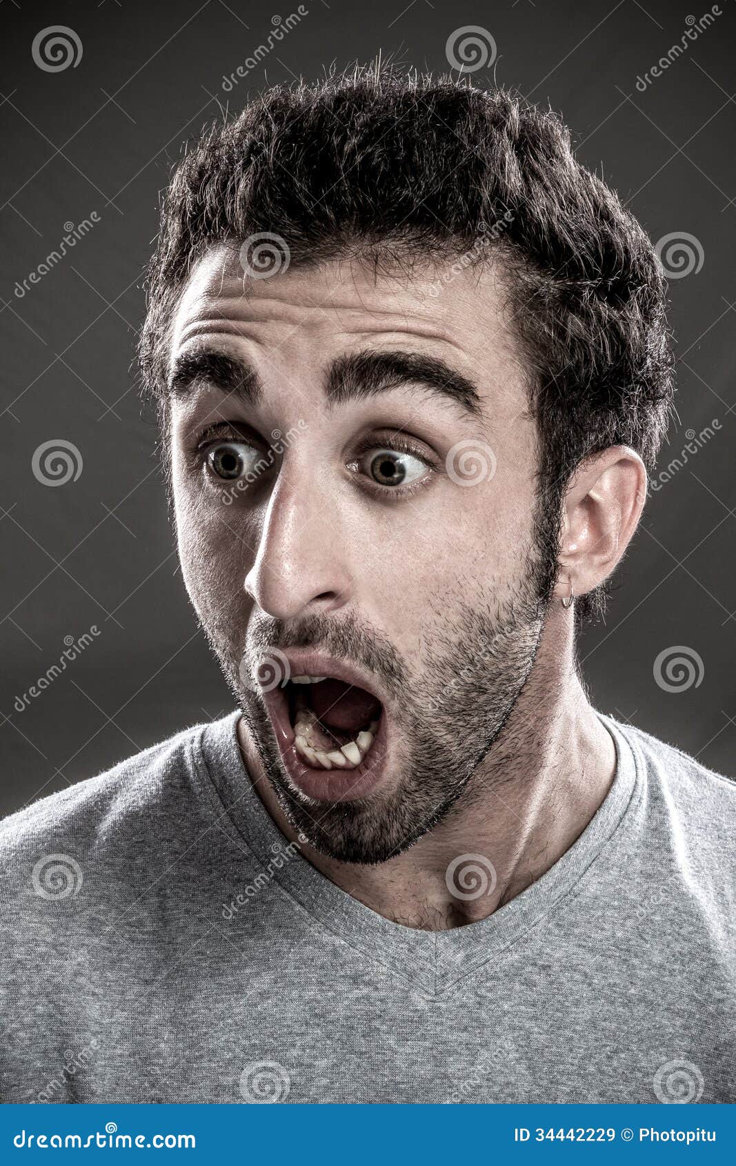 Man screaming stock image. Image of brown, expression - 34442229