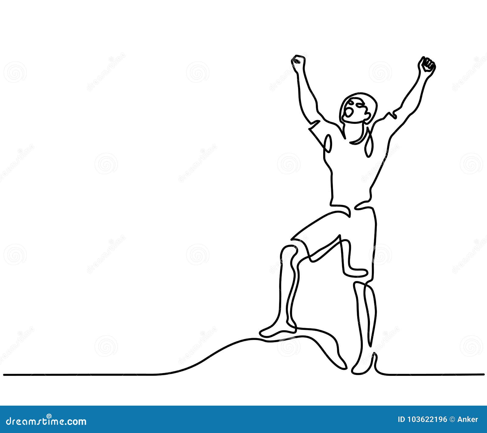 Man screaming at the sky stock vector. Illustration of positive - 103622196