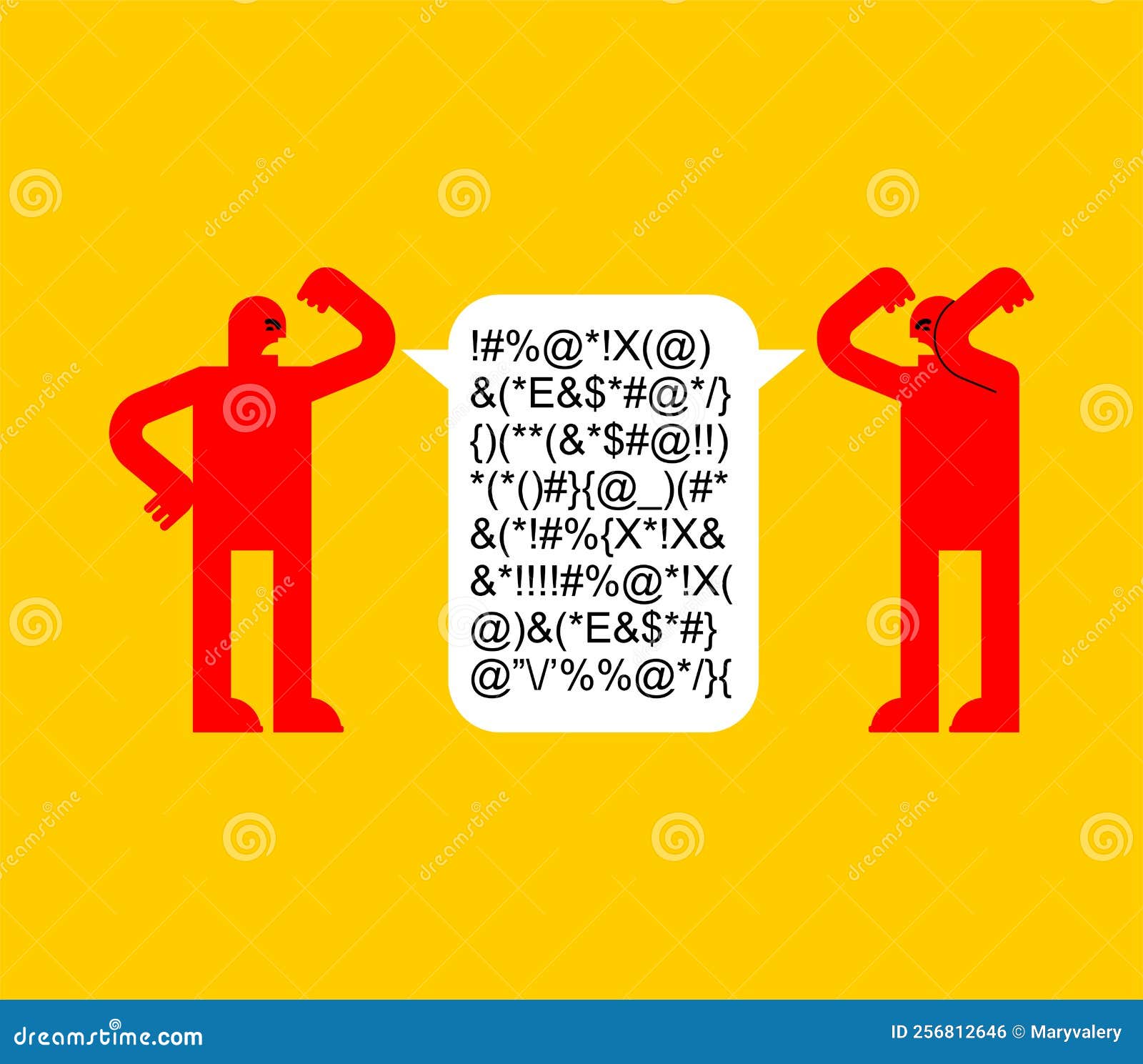 Man Screams Profanity Concept Pattern Seamless. Man Swears And Calls ...