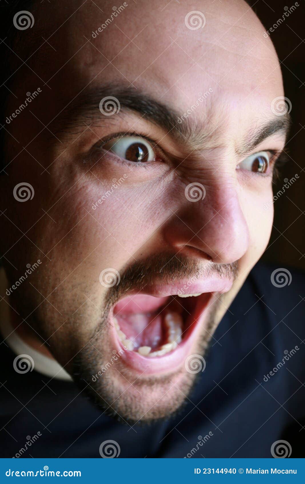 Man screming stock photo. Image of evil, screaming, look - 23144940
