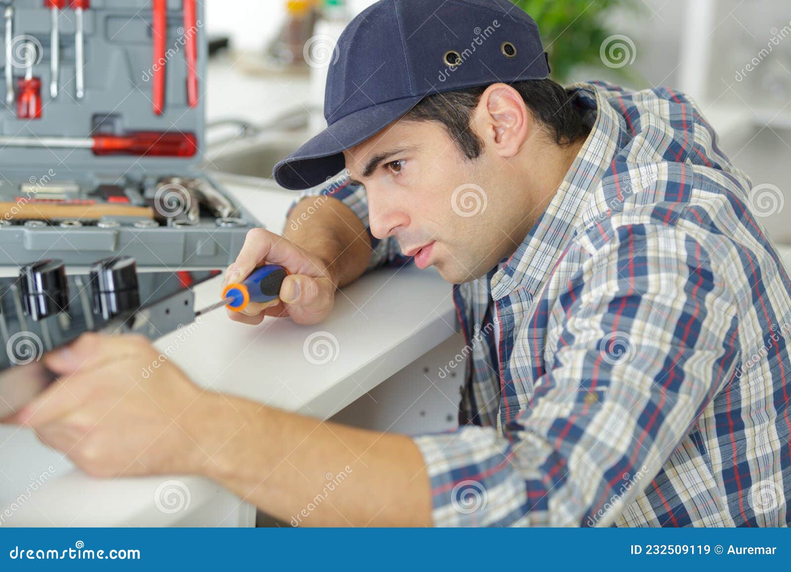 Man screws bolt stock image. Image of hole, abstract - 232509119