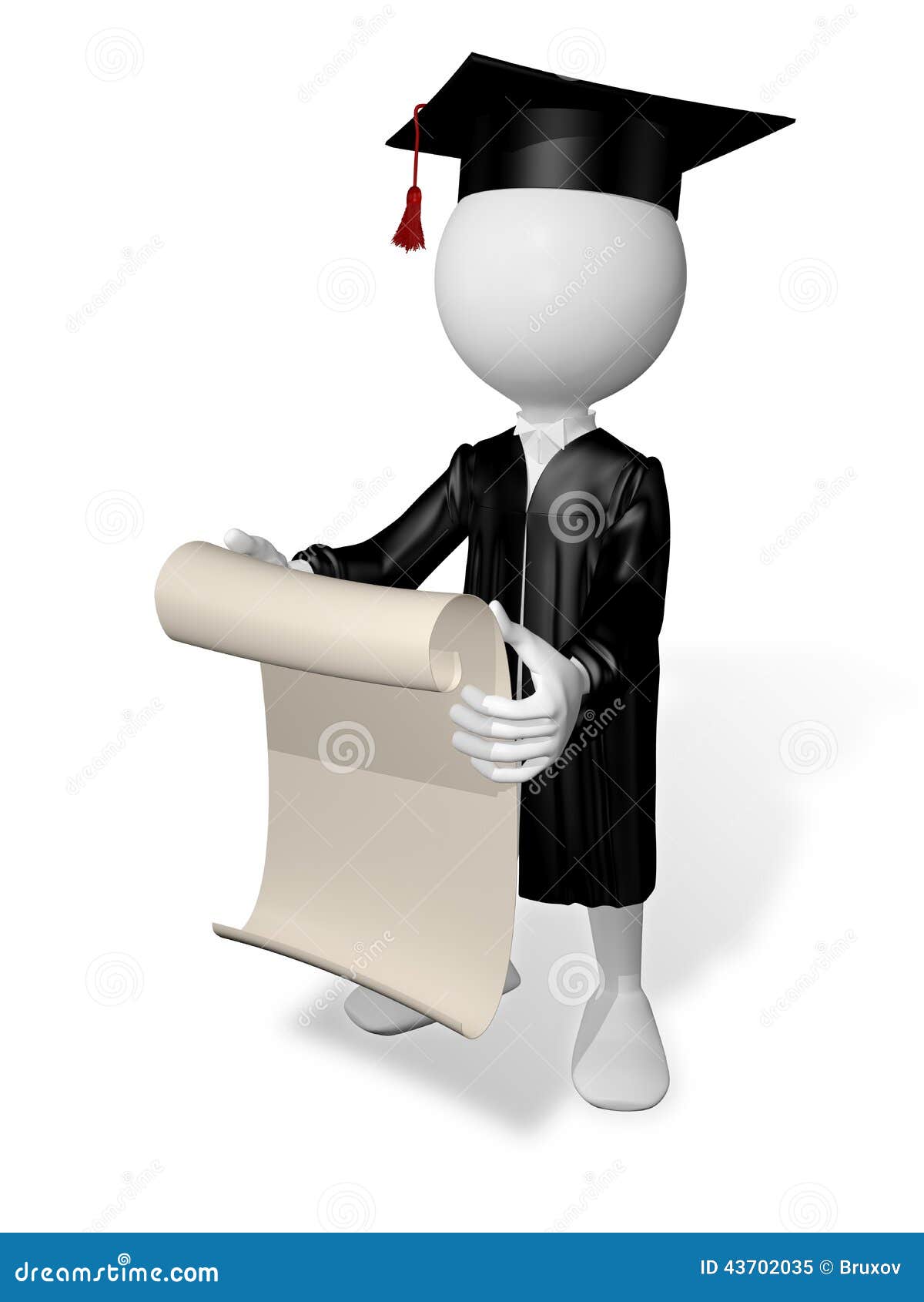 Man with scroll stock illustration. Illustration of read - 43702035