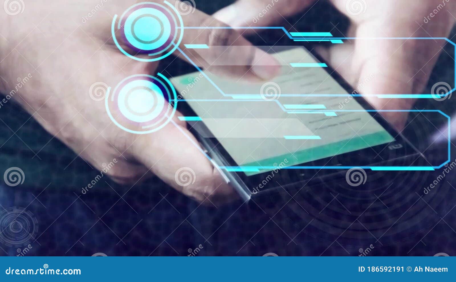 Man Scrolling Smart Phone. Close Up of Hands Scrolling Page of Mobile ...