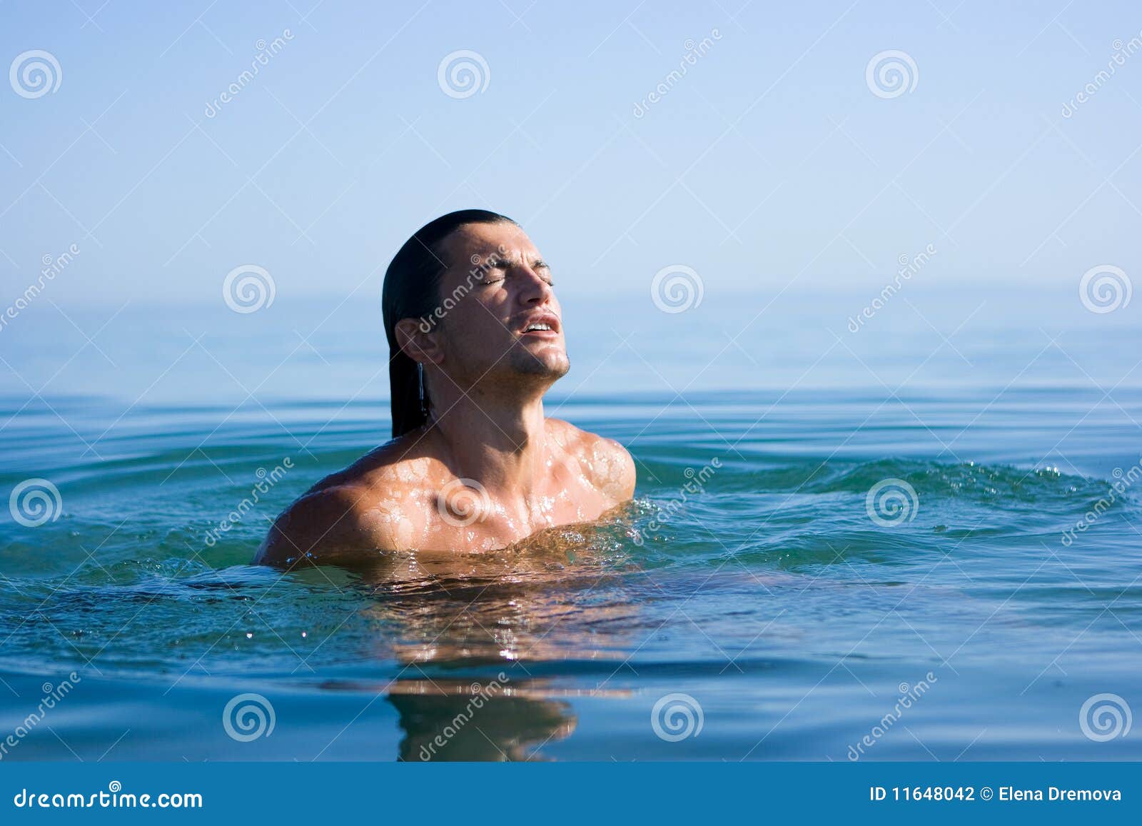 Man in the sea stock photo. Image of athletic, adult - 11648042