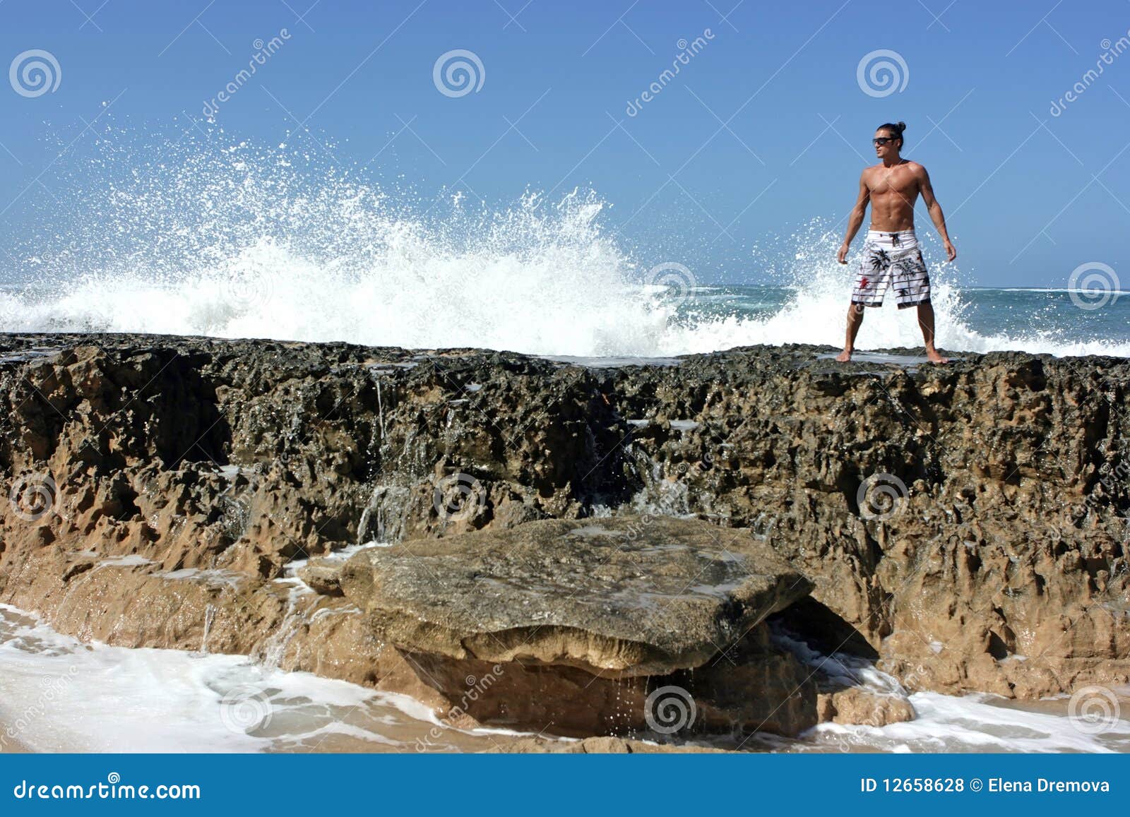 Man and sea stock photo. Image of beach, lonely, storm - 12658628