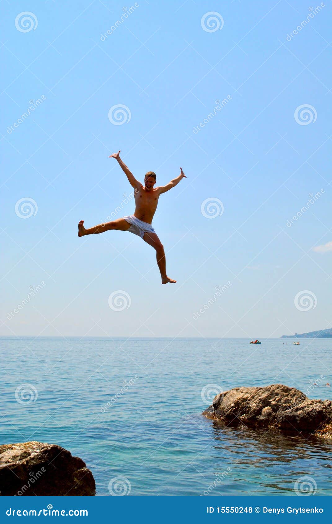 Man in the sea stock photo. Image of ocean, reflection - 15550248