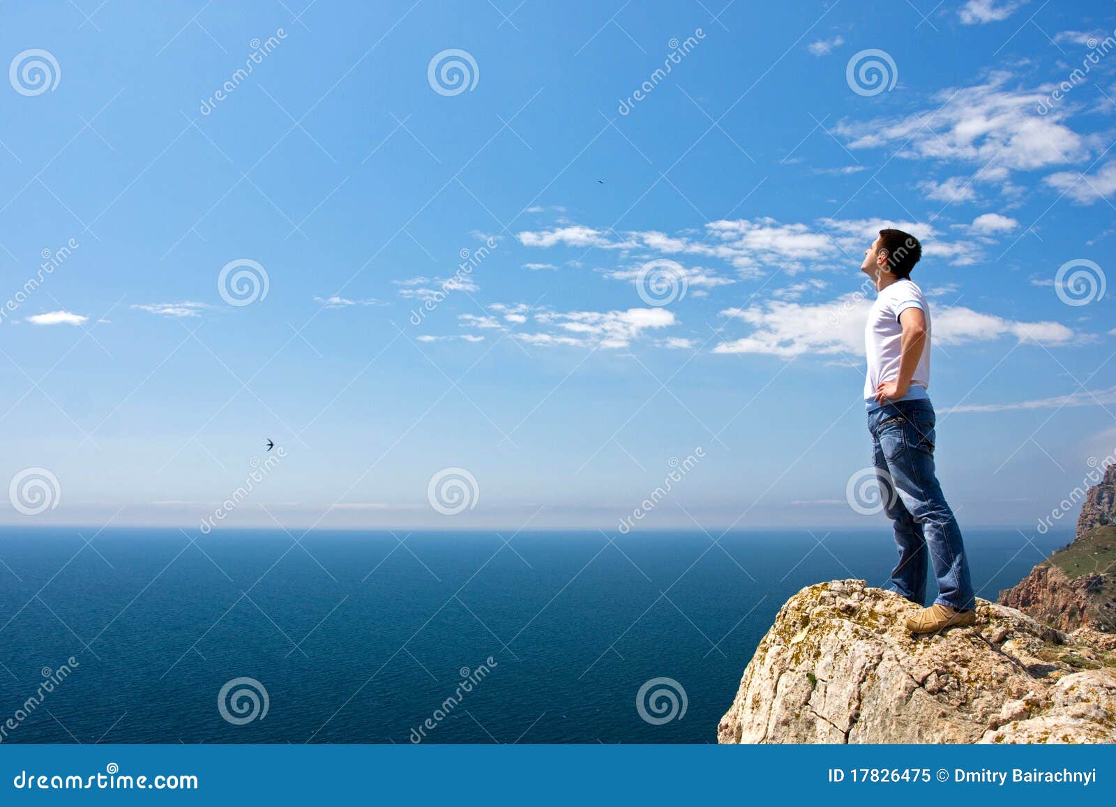 Man and sea stock image. Image of youth, view, person - 17826475