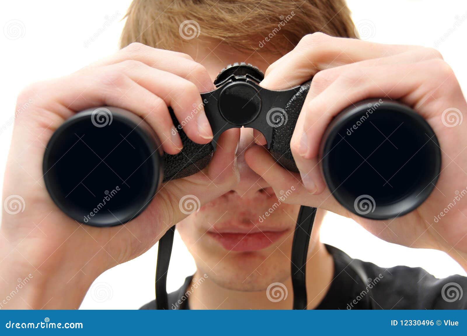Man Searching with Binoculars Stock Photo - Image of scan, predator ...