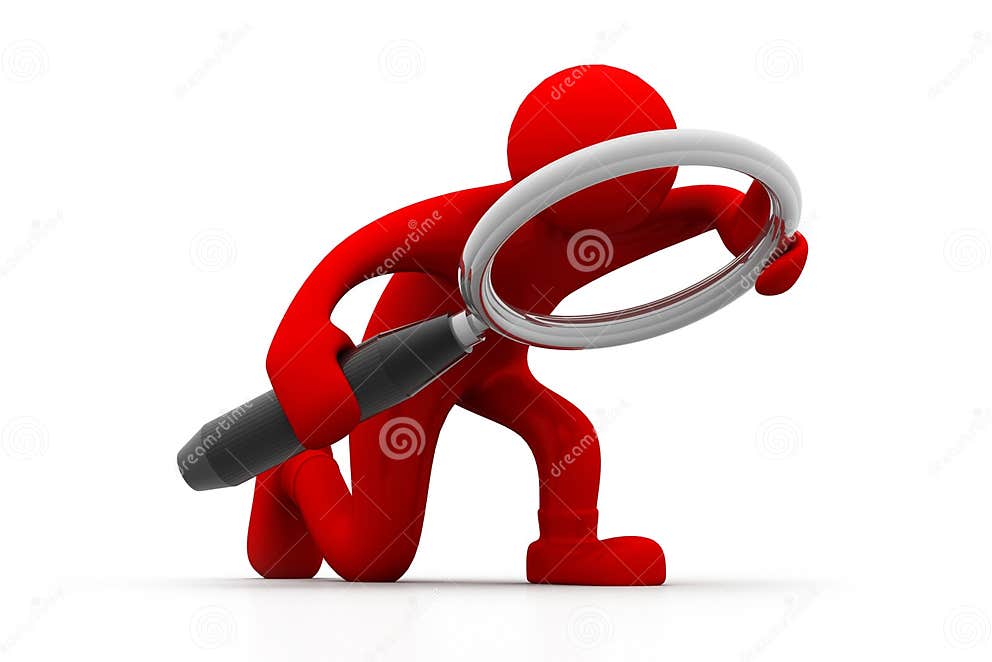 Man searching stock illustration. Illustration of focus - 48095129