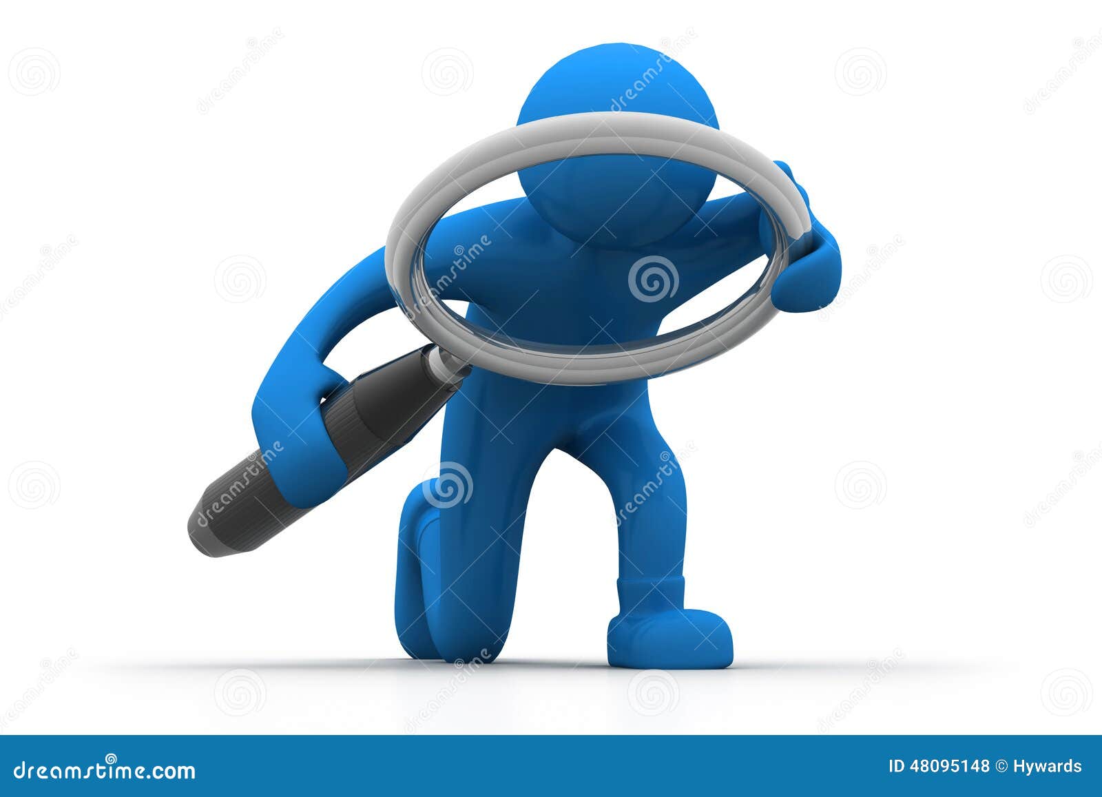 Man searching stock illustration. Illustration of magnifying - 48095148