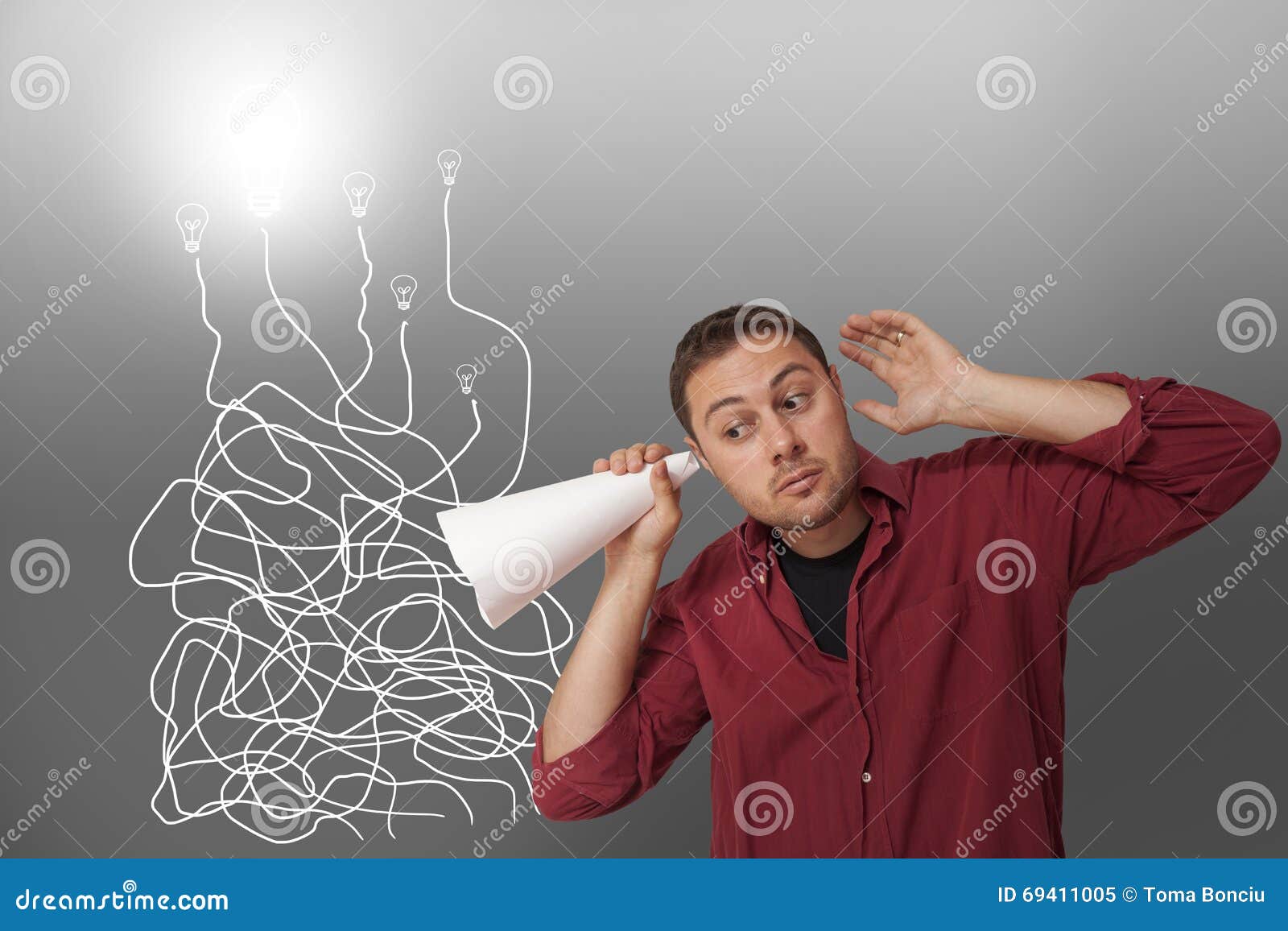 Man searching for ideas stock image. Image of male, ideas - 69411005