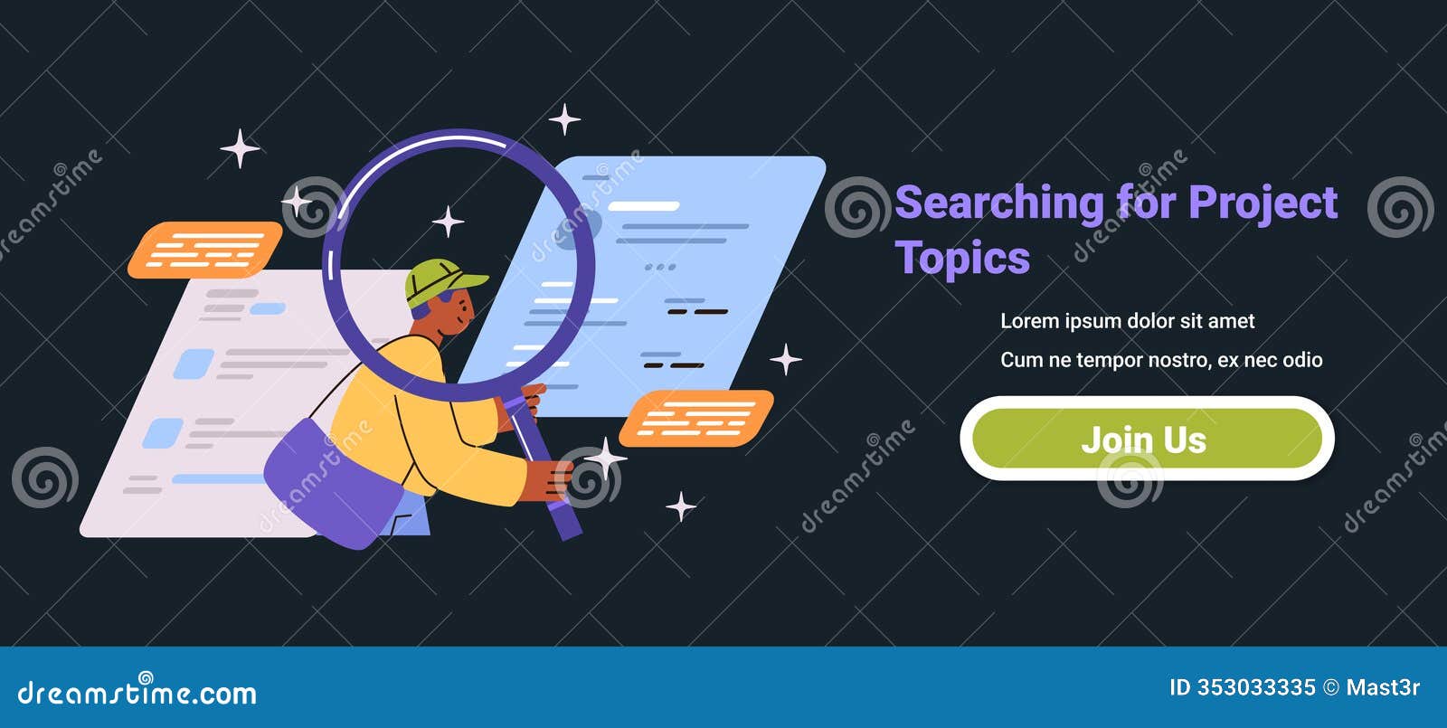 Searching For Project Topics Concept Person Holding Magnifying Glass ...
