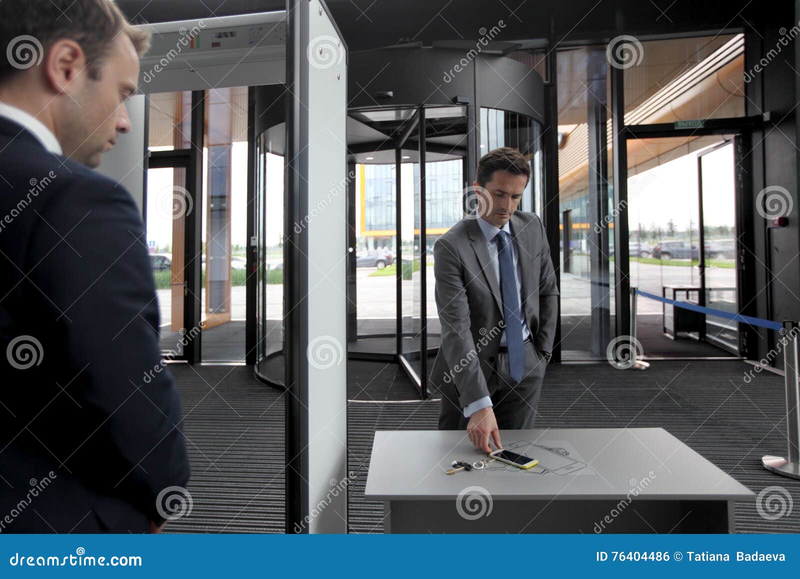 Man at security gates stock photo. Image of gate, check - 76404486