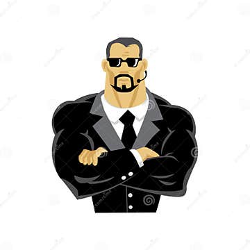 Man security guard vector stock vector. Illustration of adult - 69939658