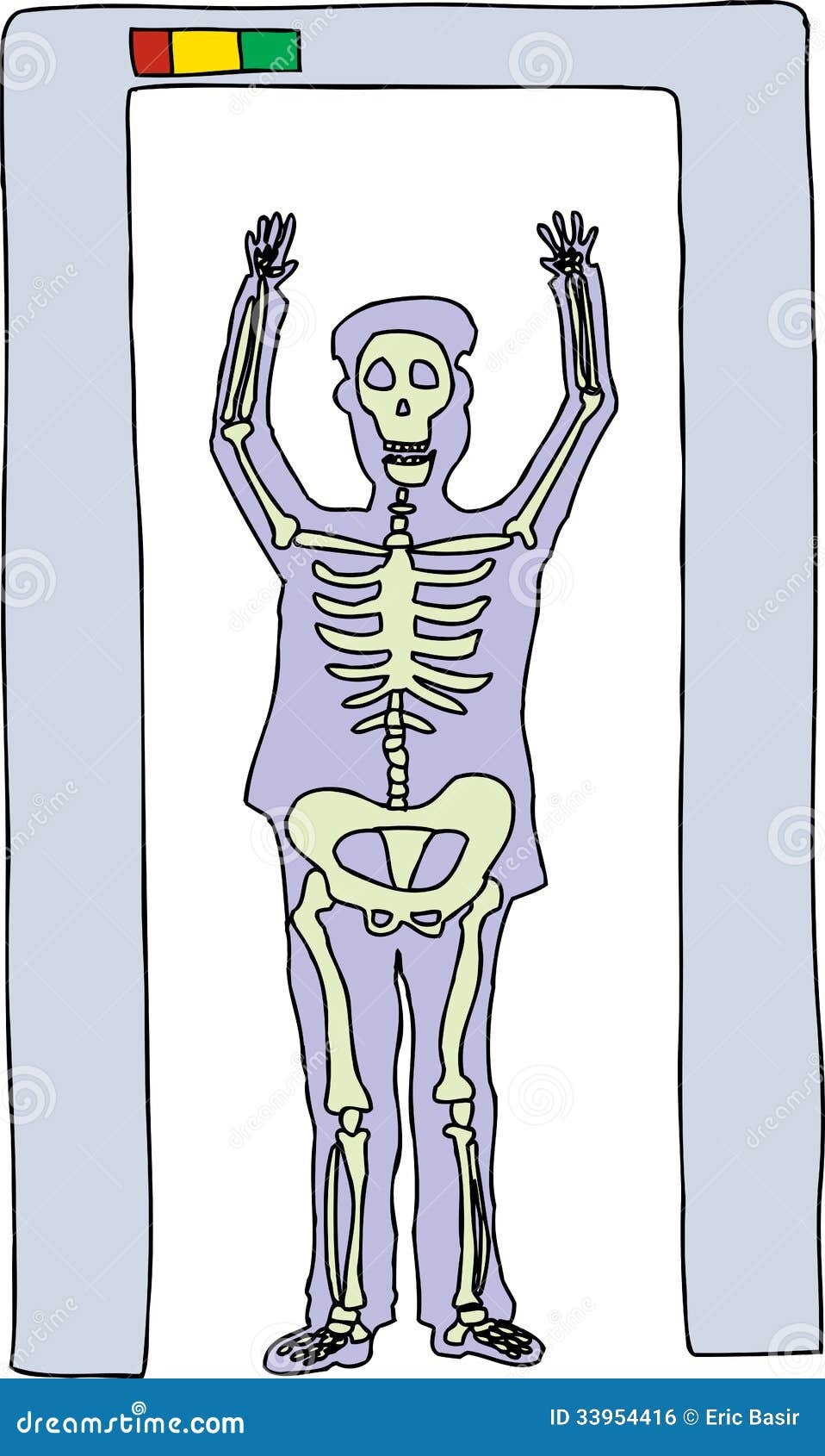 Man in Security Scanner stock vector. Illustration of security - 33954416