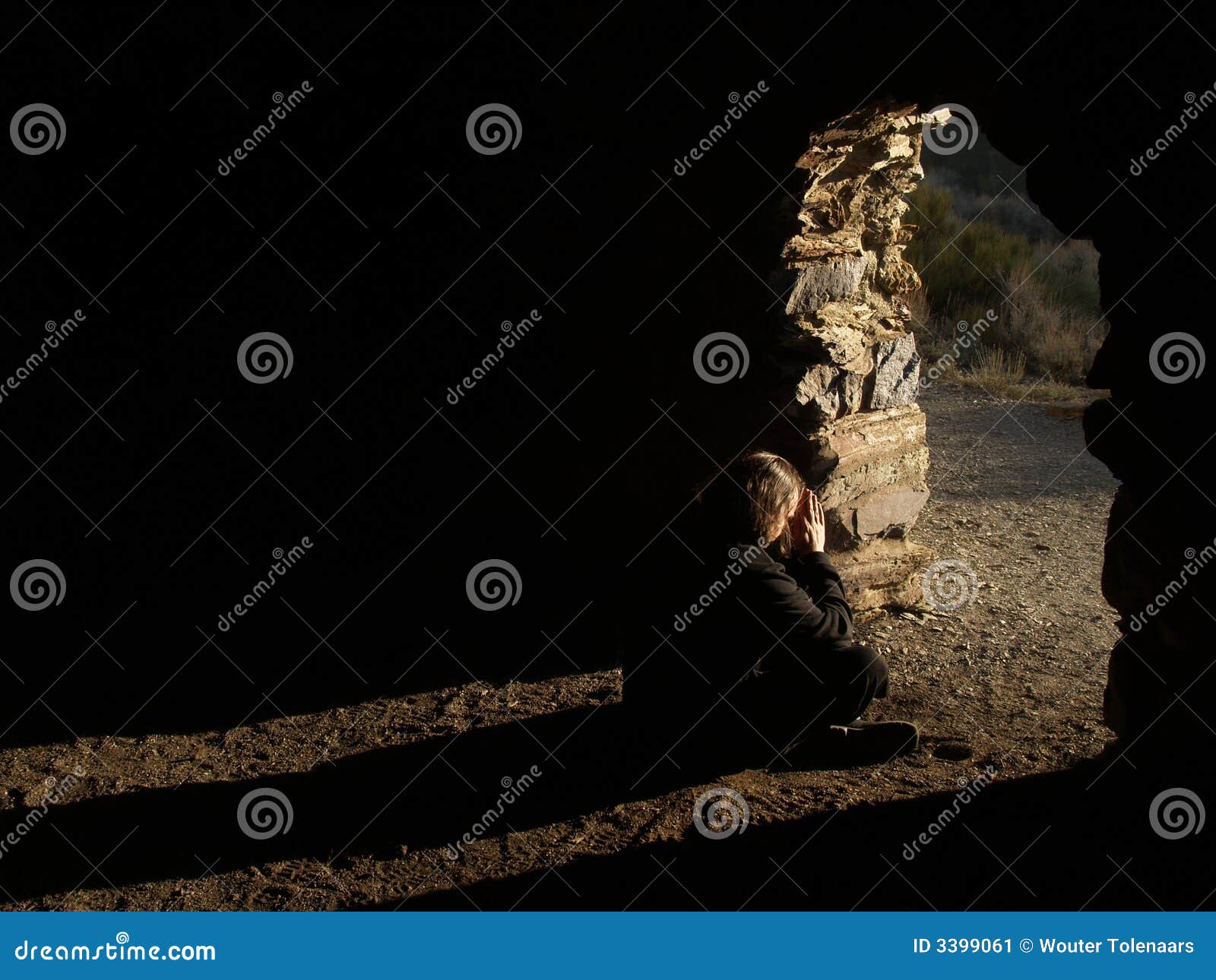 Man seeing the light stock image. Image of graceful, calm - 3399061