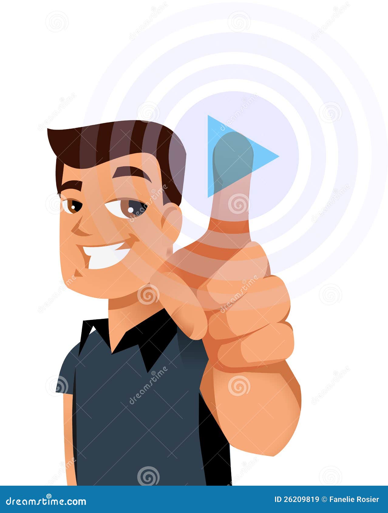 Man select stock vector. Illustration of cyberspace, hand - 26209819