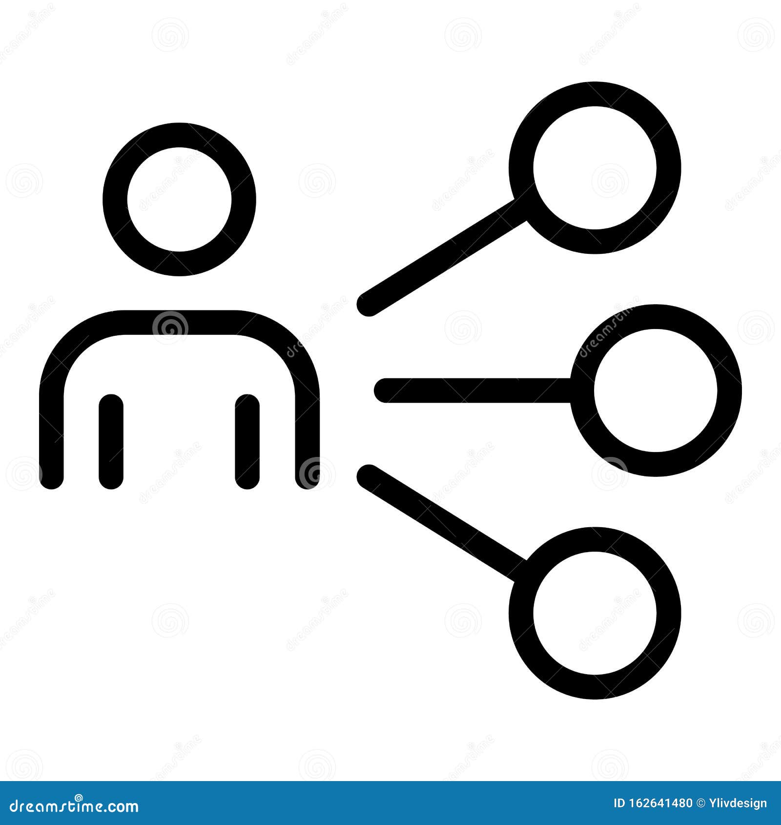 Man Select New Job Icon, Outline Style Stock Vector - Illustration of ...