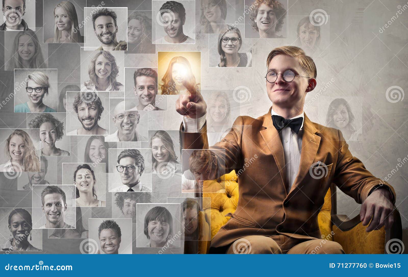 Man selecting people stock photo. Image of color, employee - 71277760