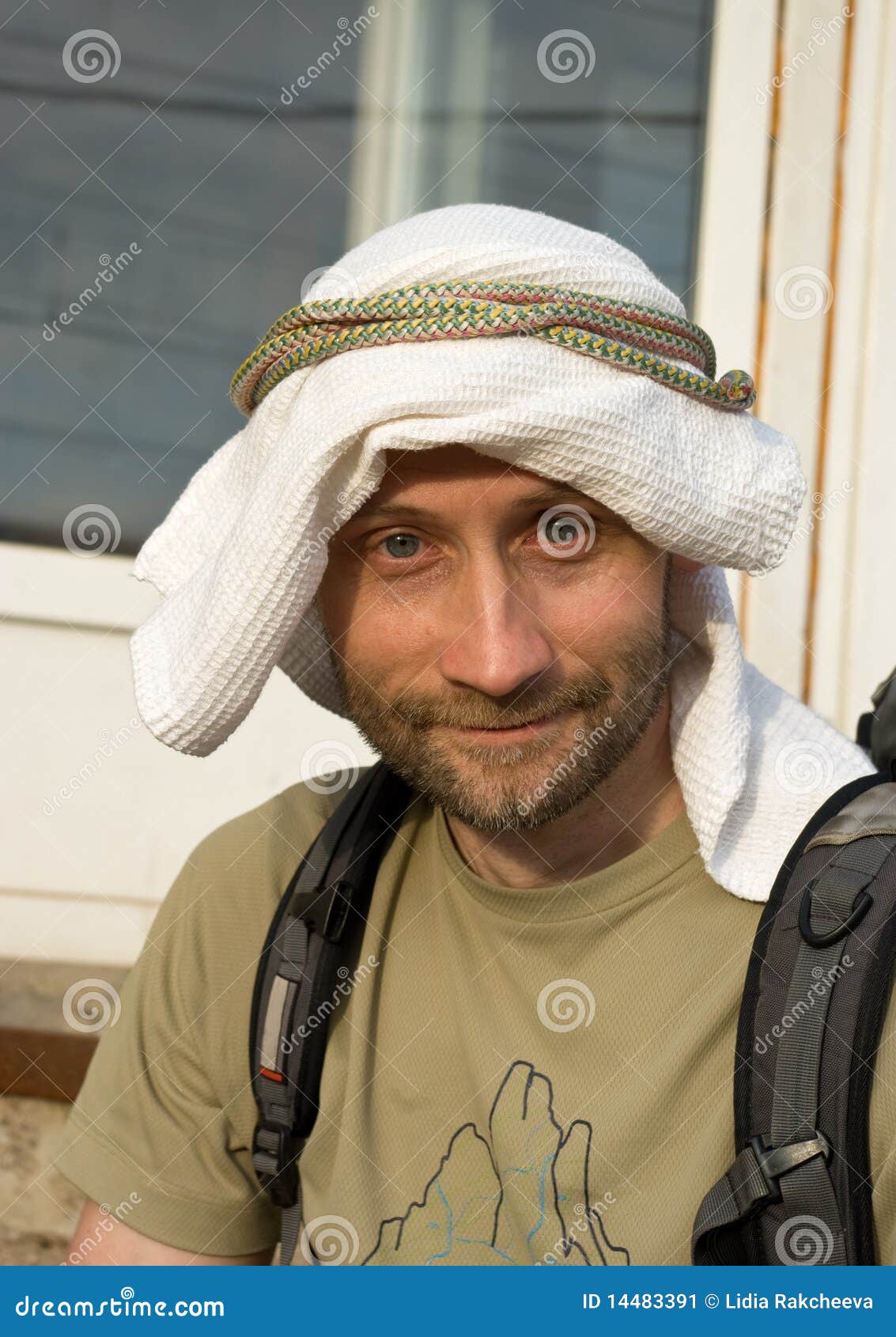 Man in self-made kaffiyeh stock image. Image of kaffiyeh - 14483391