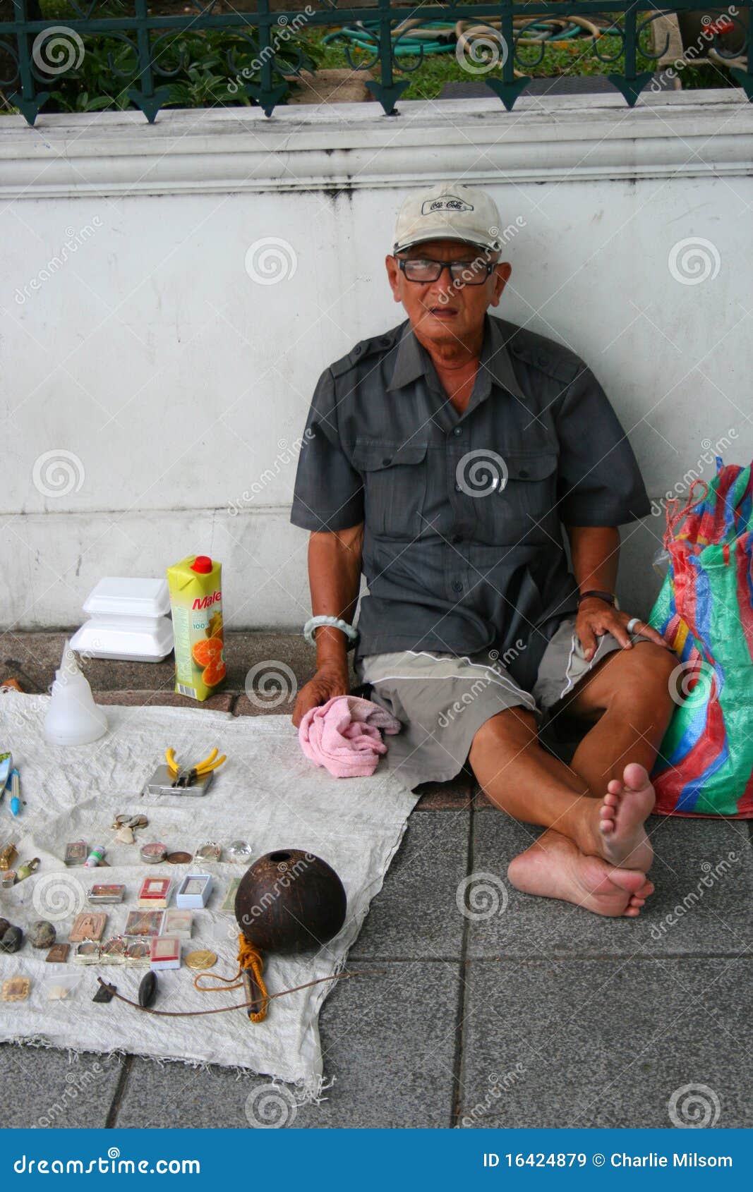 Man Selling Objects, Thailand. Editorial Stock Image - Image of outdoor ...