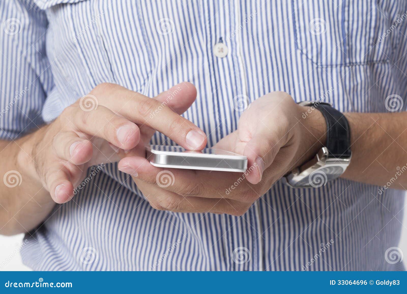 Man send a message stock photo. Image of touch, focus - 33064696