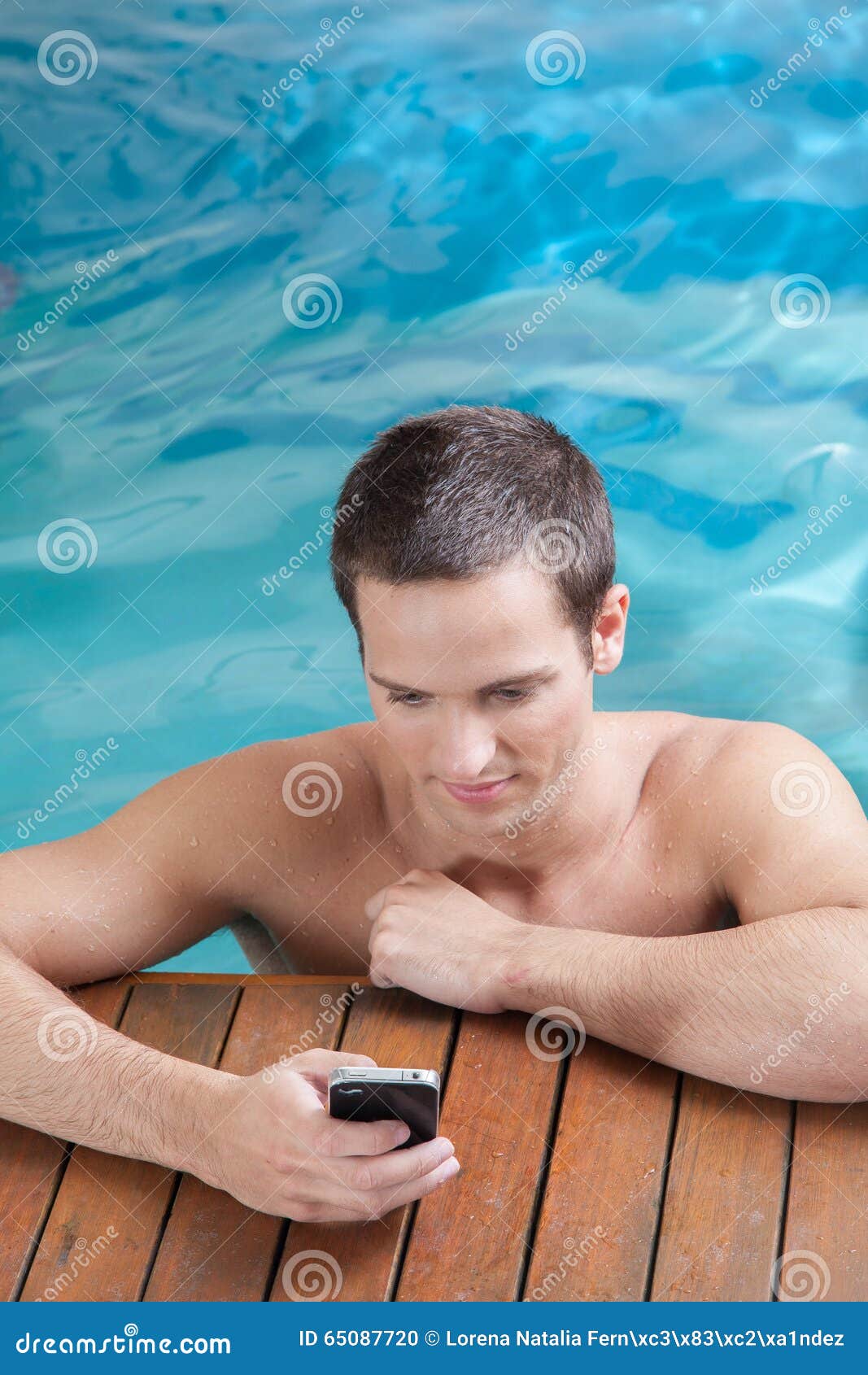 Man Sending Message Pool Stock Photos - Free & Royalty-Free Stock ...