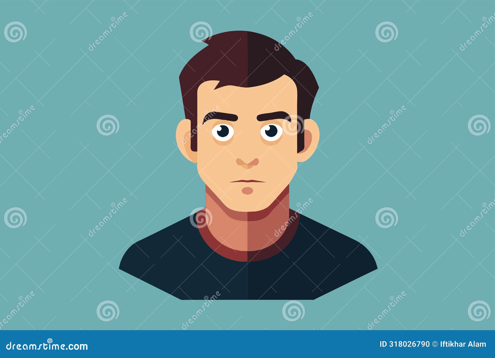 A Man with a Serious Expression on His Face, Looking Intensely at ...