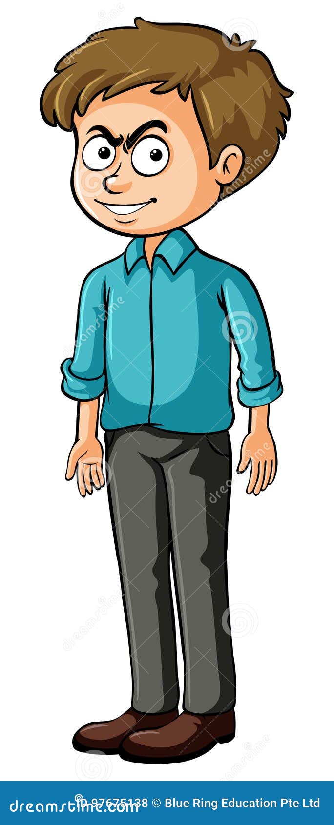 Man with serious face stock vector. Illustration of person - 97675138