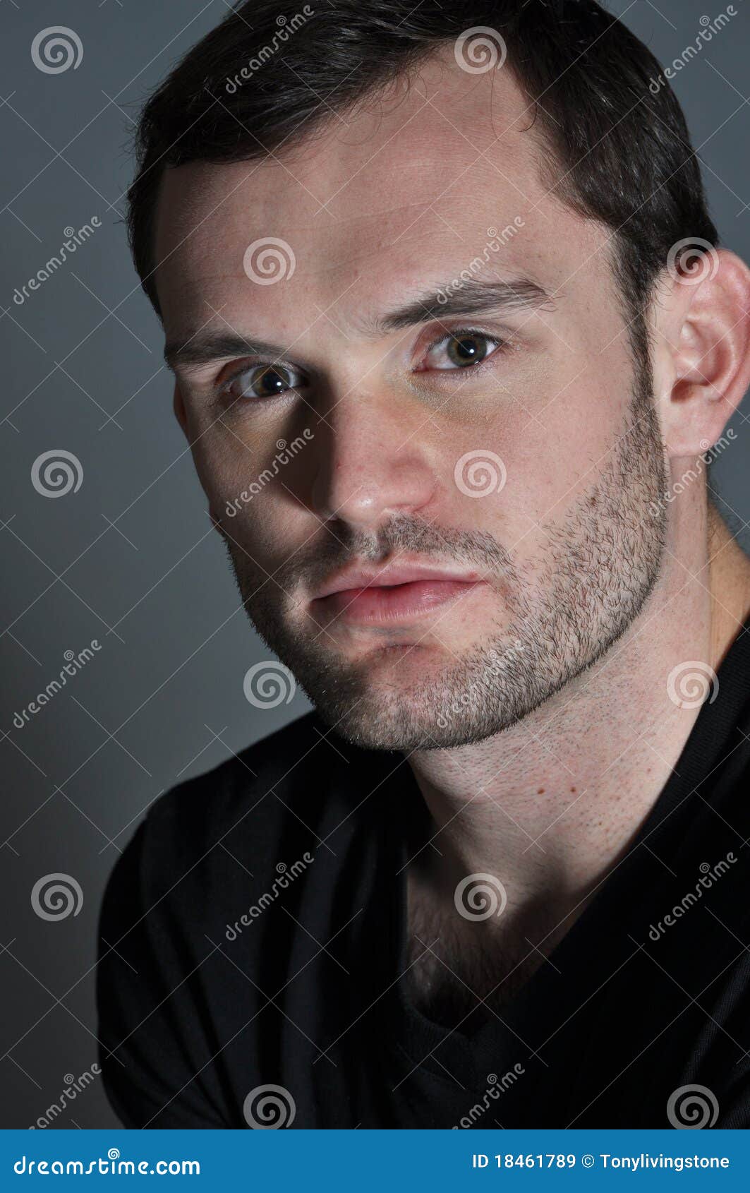 Man with a serious look stock image. Image of masculine - 18461789