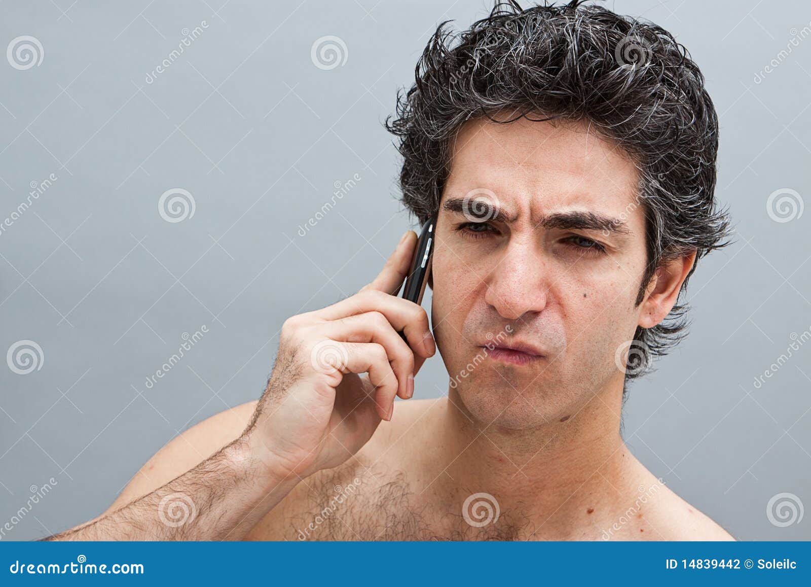 Man on a Serious Phone Call Stock Photo - Image of young, feeling: 14839442