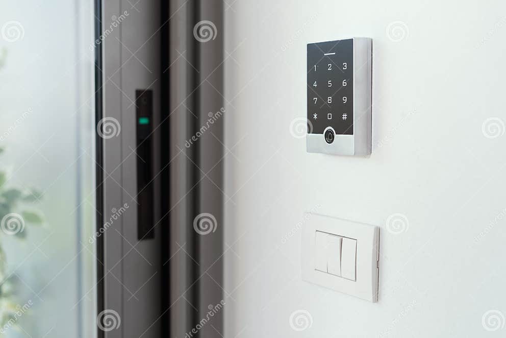 Man Setting an Alarm Code for Home Security Stock Photo - Image of safe ...