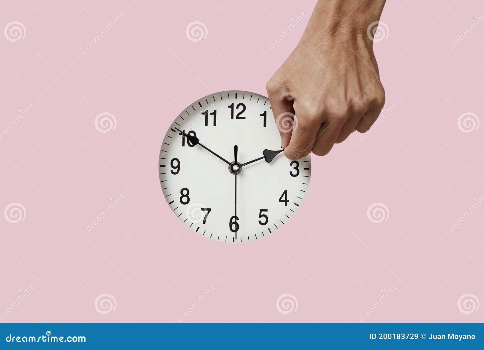 Man Setting Clock Backward or Forward Stock Image - Image of clock ...