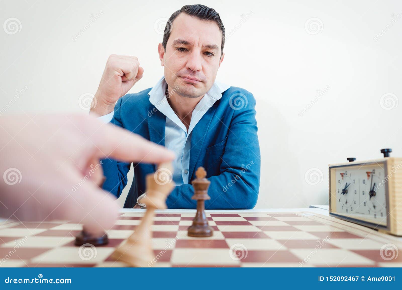 Man Setting Woman Checkmate Stock Image - Image of businessman, loosing ...