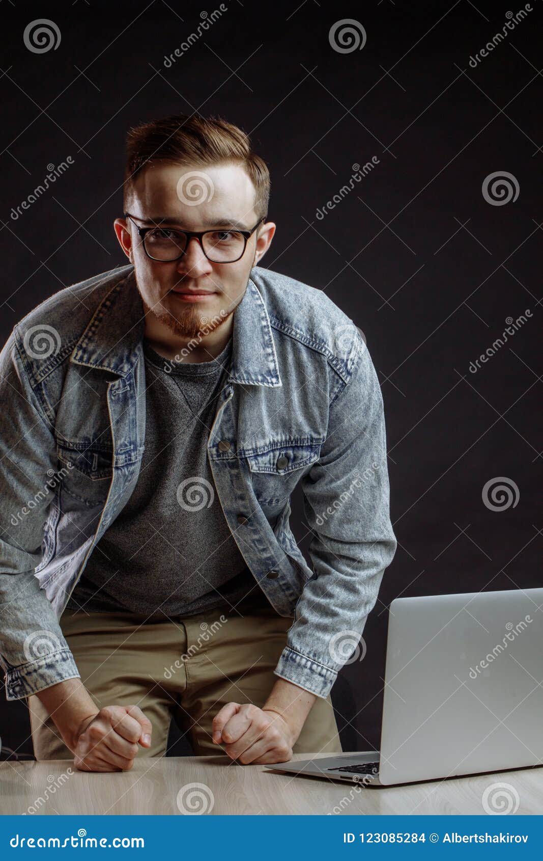 Man of Settled Character. Calm and Demanding Colleague Stock Photo ...