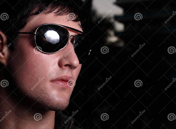 Man in shades stock image. Image of fashionable, head - 7169899