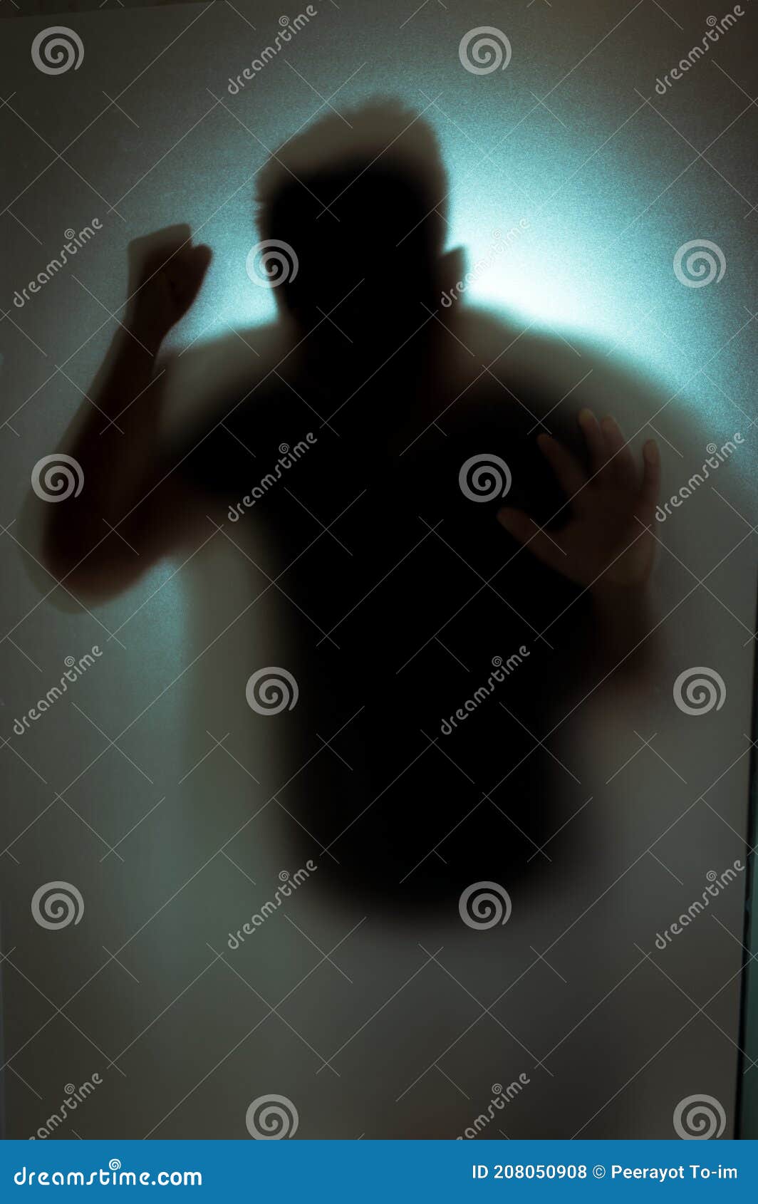 People Shadow Behind Translucent Glass Stock Photo - Image of person ...