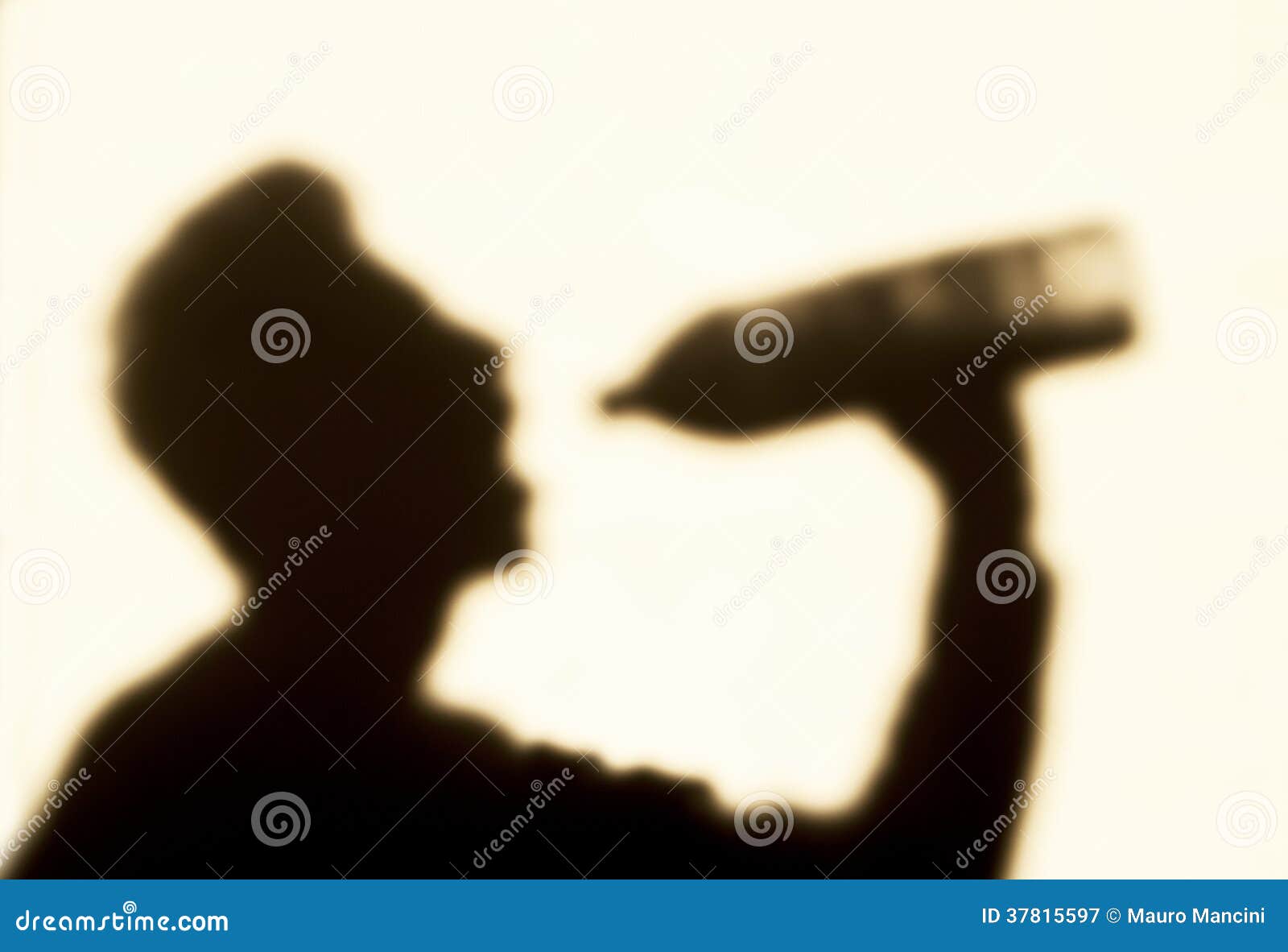 Man in Shadow, Drink a Water Stock Image - Image of looking, movement ...