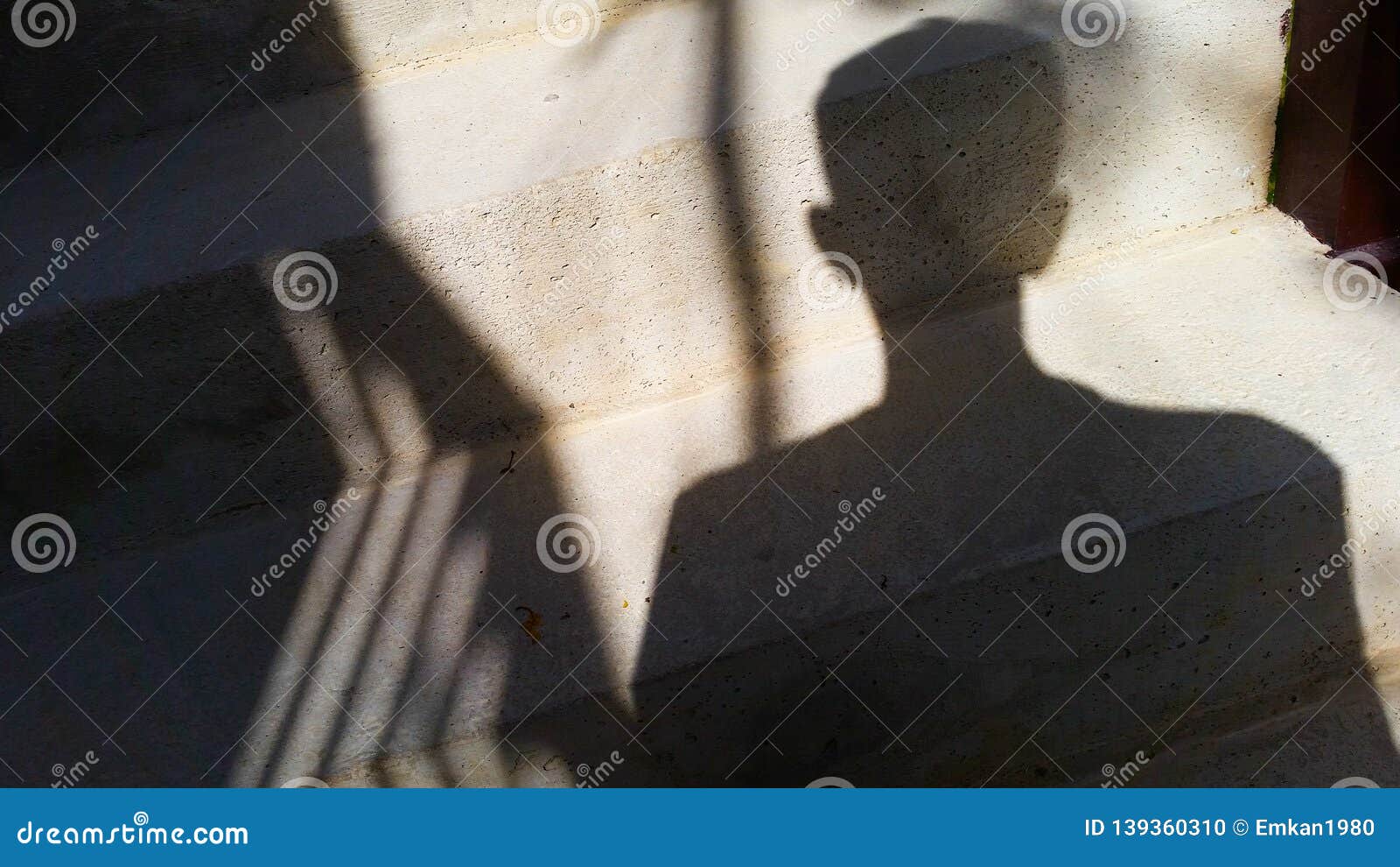 A man with a shadow stock photo. Image of criminal, alone - 139360310