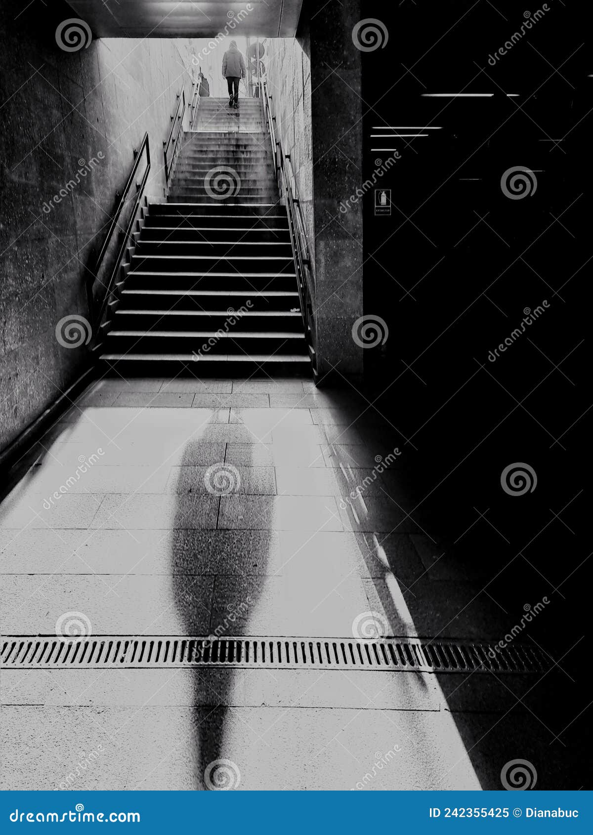 Man in shadow stock image. Image of alley, darkness - 242355425